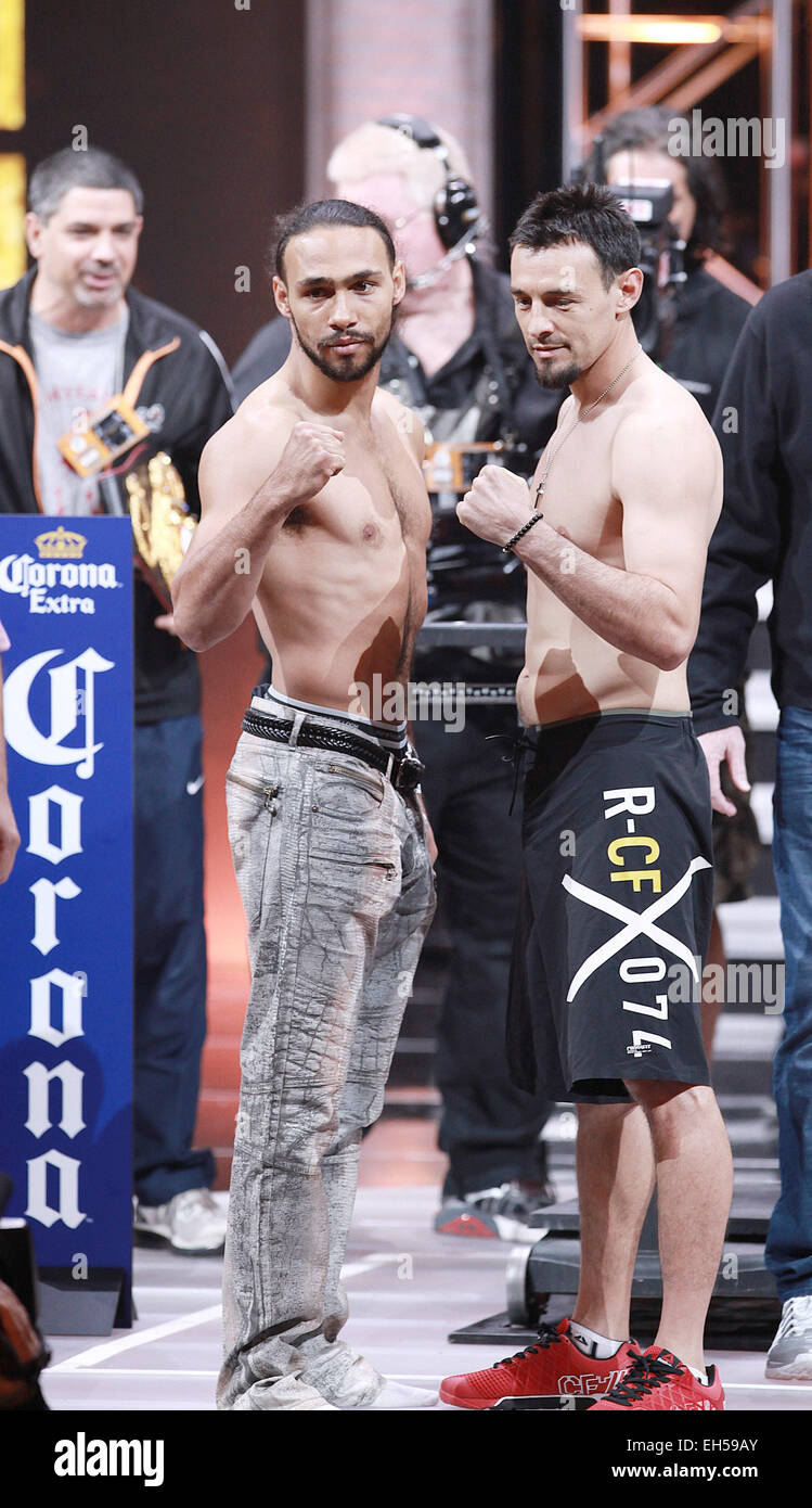Las Vegas, Nevada, USA. 6th Mar, 2015. Boxers Keith Thurman and Robert ...
