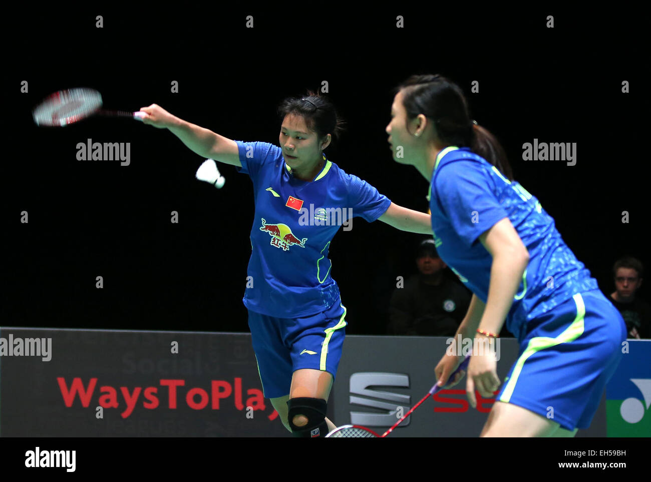 Birmingham, Britain. 6th Mar, 2015. Luo Ying (L) and Luo Yu of China ...