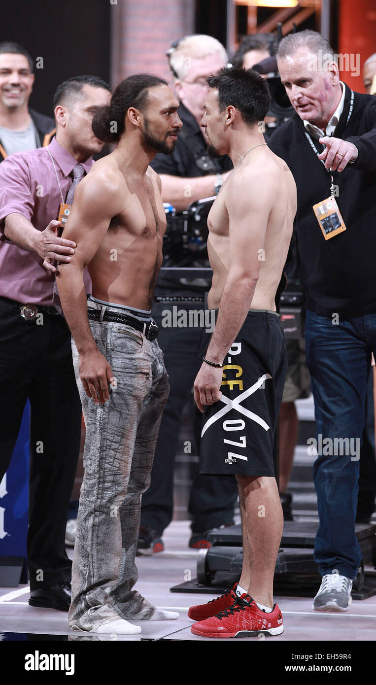 Las Vegas, Nevada, USA. 6th Mar, 2015. Boxers Keith Thurman and Robert ...