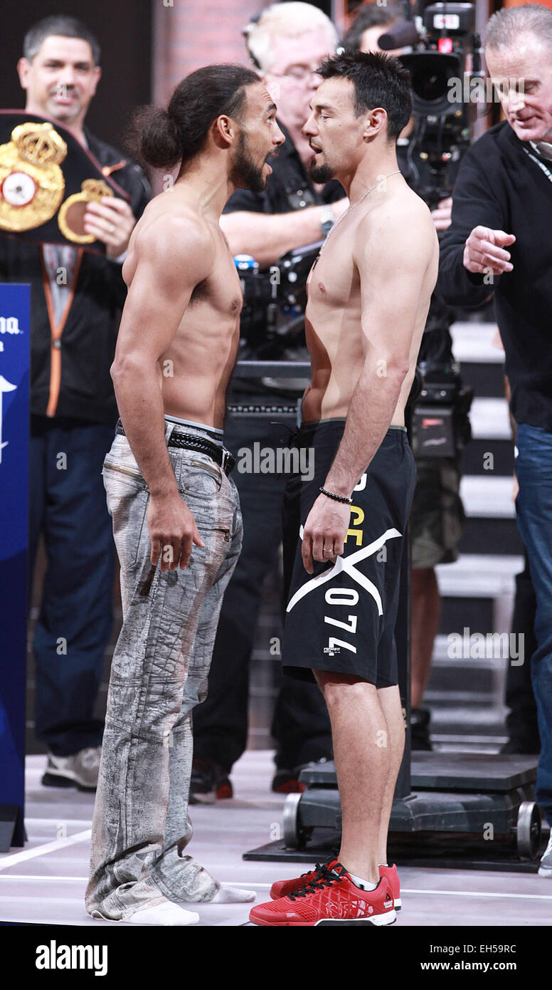 Las Vegas, Nevada, USA. 6th Mar, 2015. Boxers Keith Thurman and Robert ...