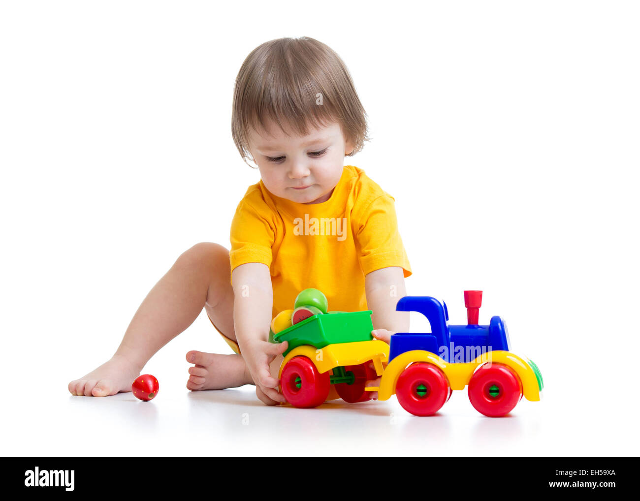 little boy toddler playing with toy Stock Photo - Alamy