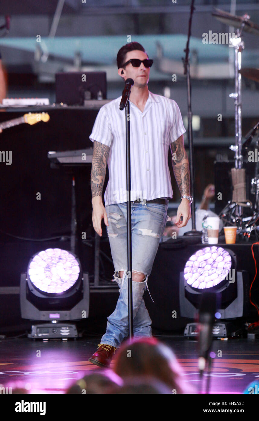 Maroon 5 perform on the 'Today' show as part of their Toyota Concert ...
