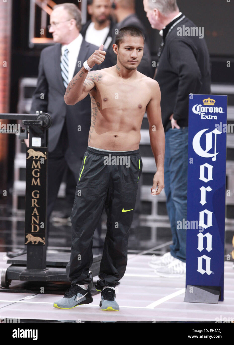 Las Vegas, Nevada, USA. 6th Mar, 2015. Boxer Arturo Santos Reyes ...