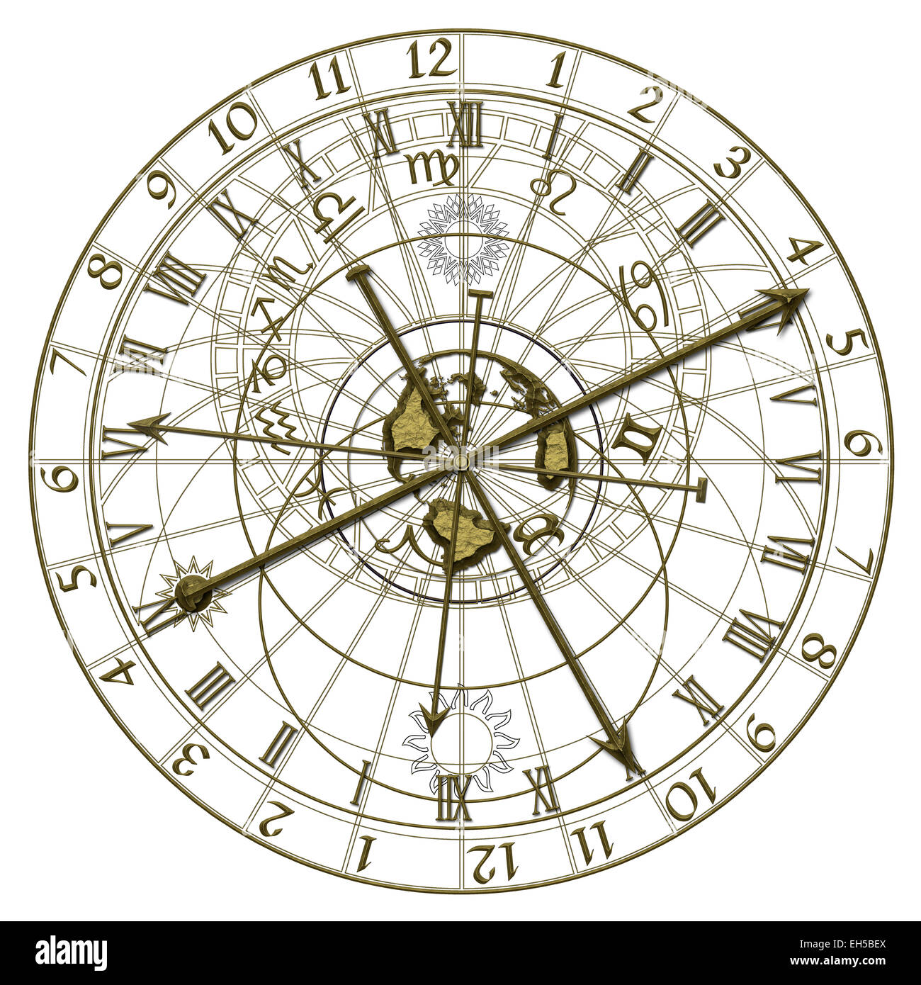 Zodiac clock hi-res stock photography and images - Alamy