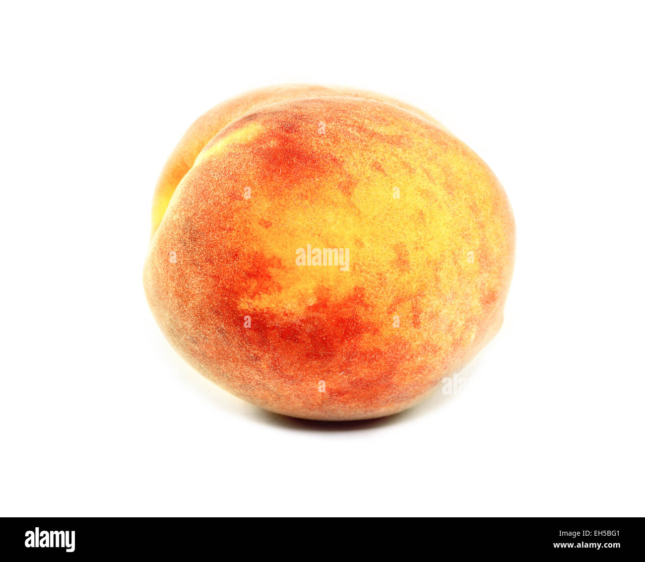 bright delicious ripe peach on a white background Stock Photo - Alamy