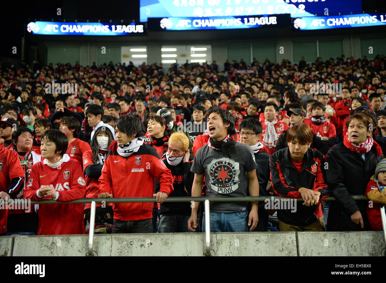 Urawa Reds fans, MARCH 4, 2015 - Football / Soccer : Urawa Reds fans ...