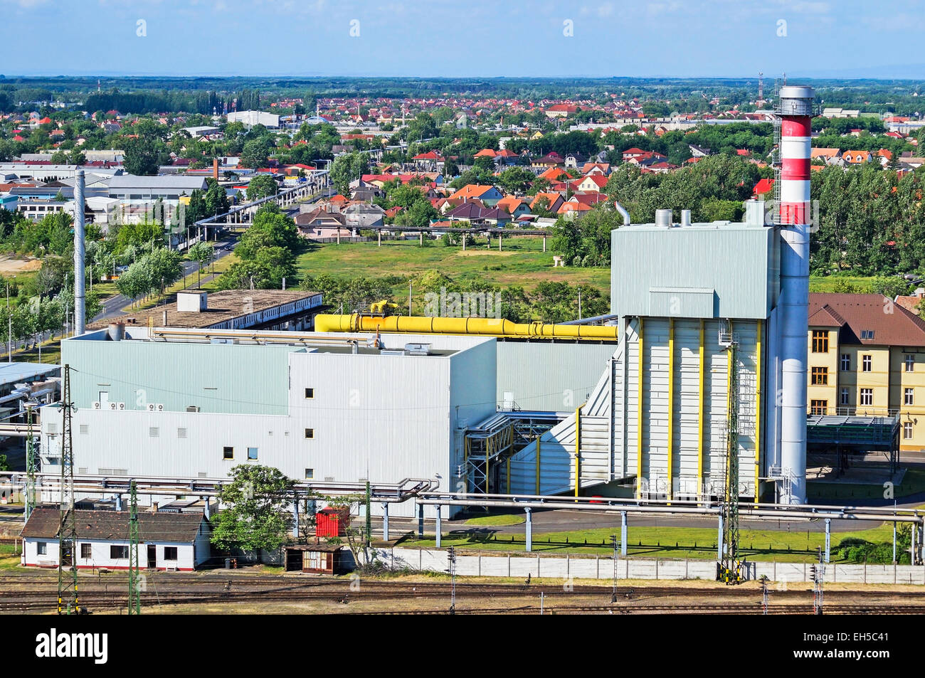 Power station aerial view Stock Photo - Alamy