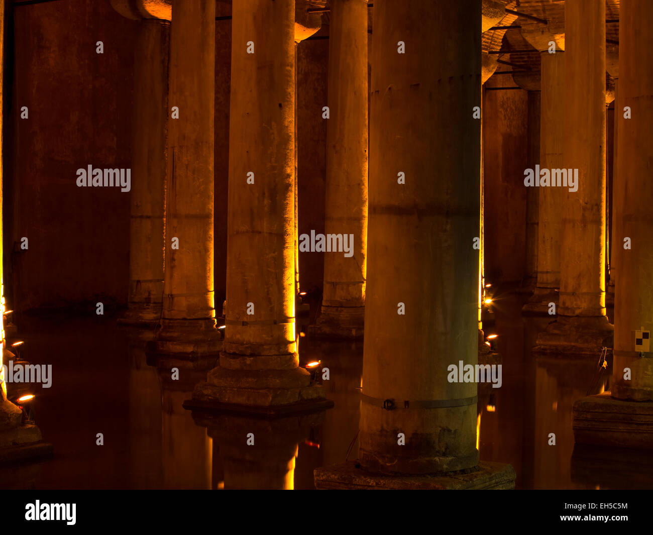 Istanbul, Turkey water Basilica Cistern underground columns Stock Photo ...