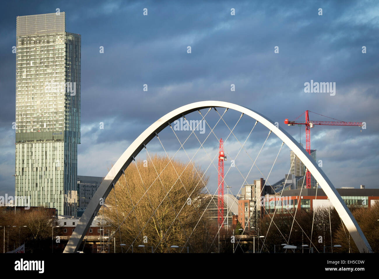 The Hulme Arch Bridge in Hulme, Manchester Stock Photo - Alamy