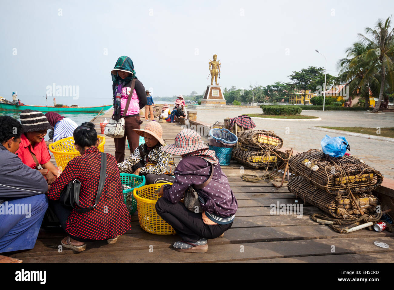 Crab Market in Kep, Cambodia. Traditional occupation for make a living ...