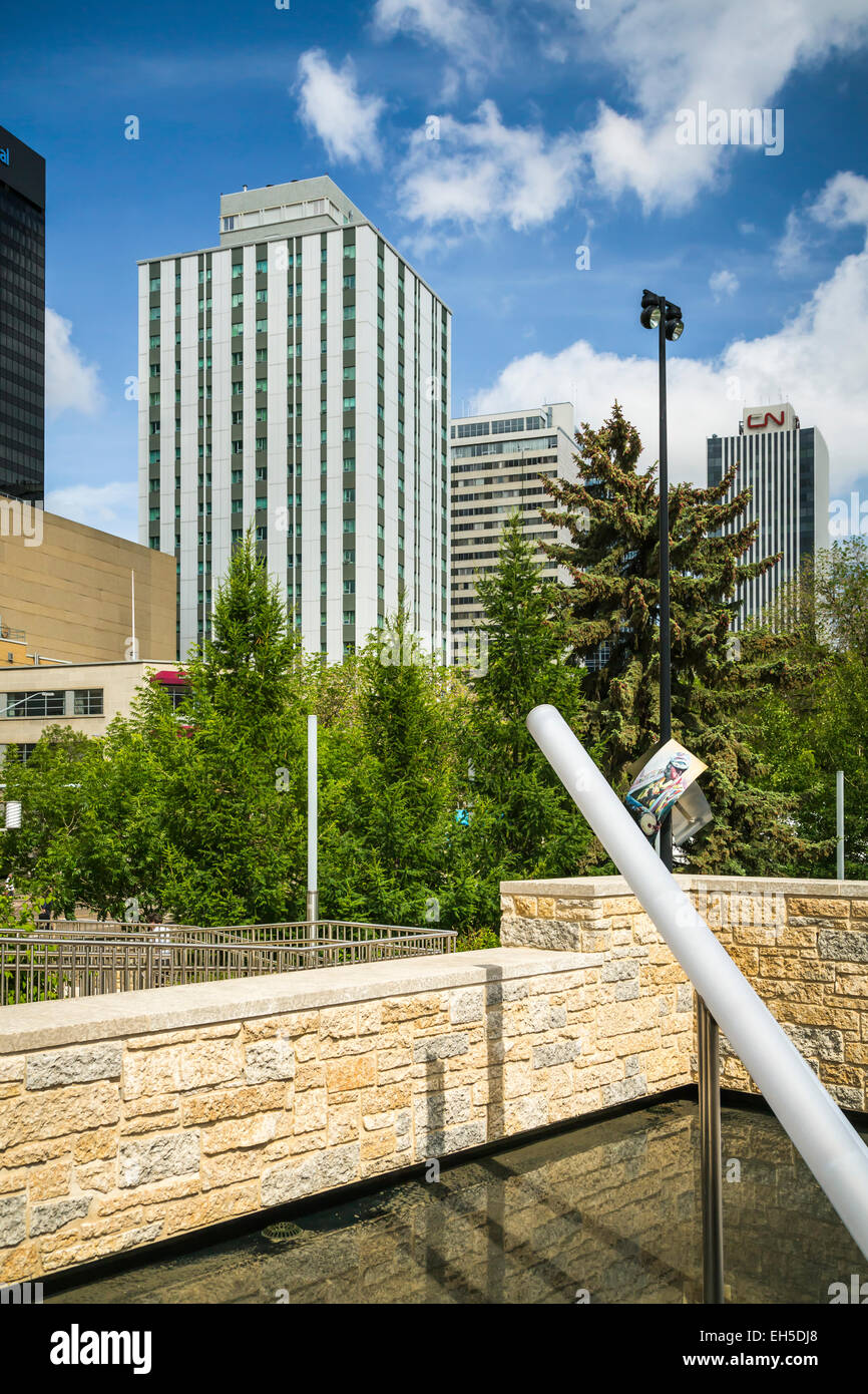 The City Hall Plaza in downtown Edmonton, Alberta, Canada Stock Photo ...