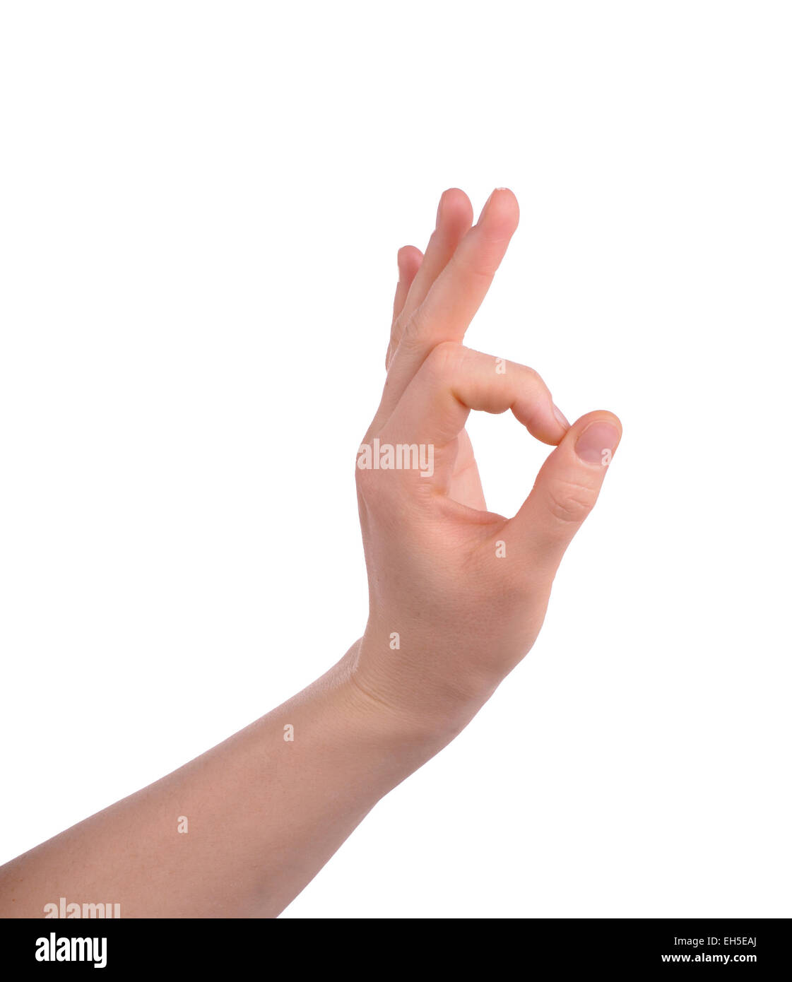 White hand sign hi-res stock photography and images - Alamy