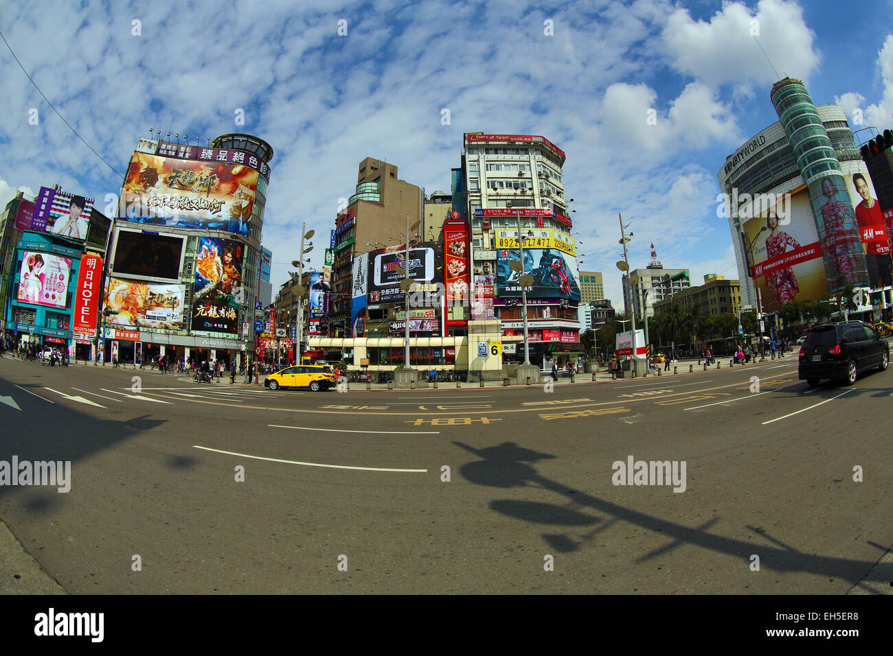Advertising and advertisements around Ximen MRT station, Ximen, Taipei ...