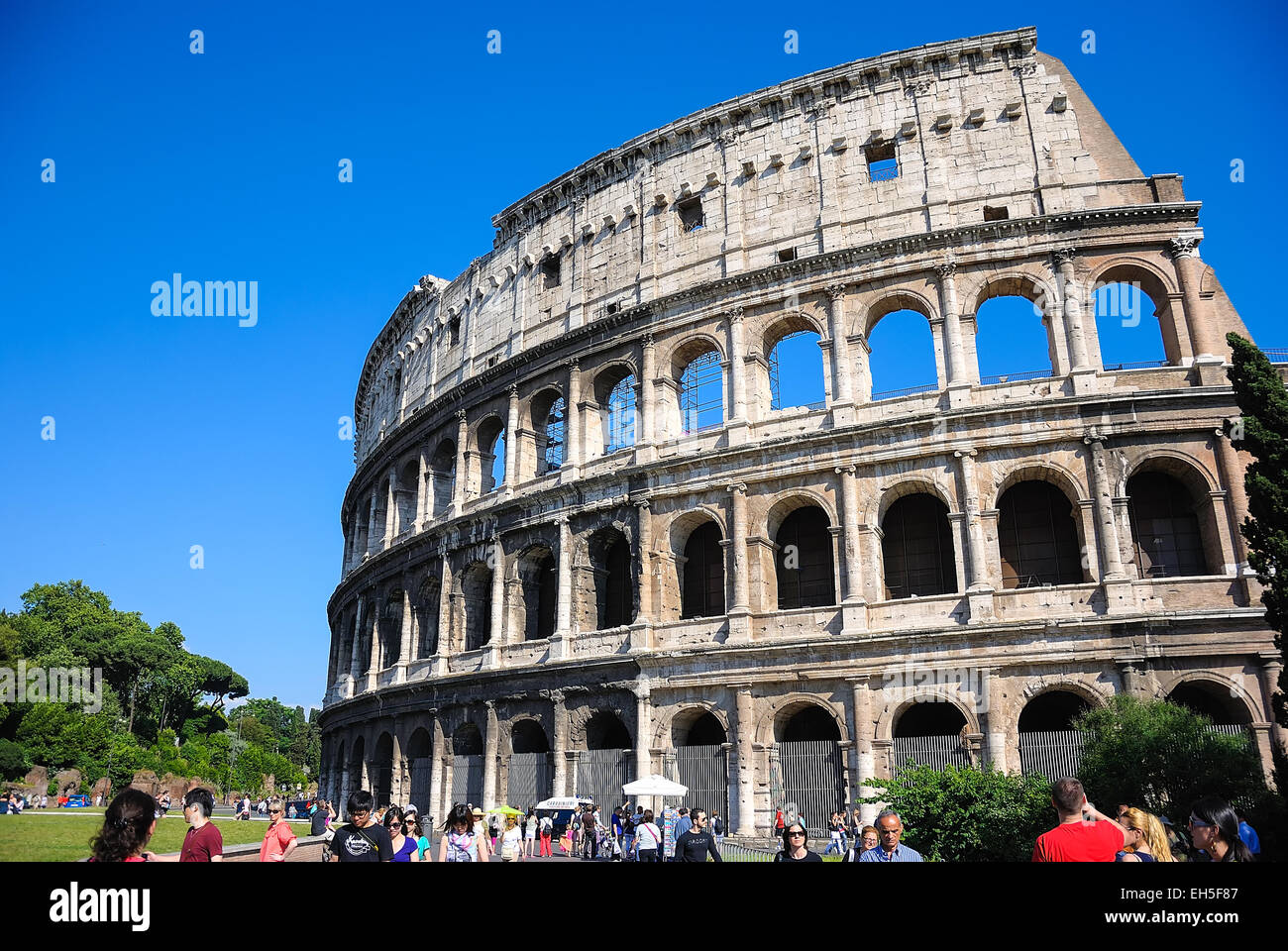 Colosseum amphitheater in Rome Stock Photo - Alamy