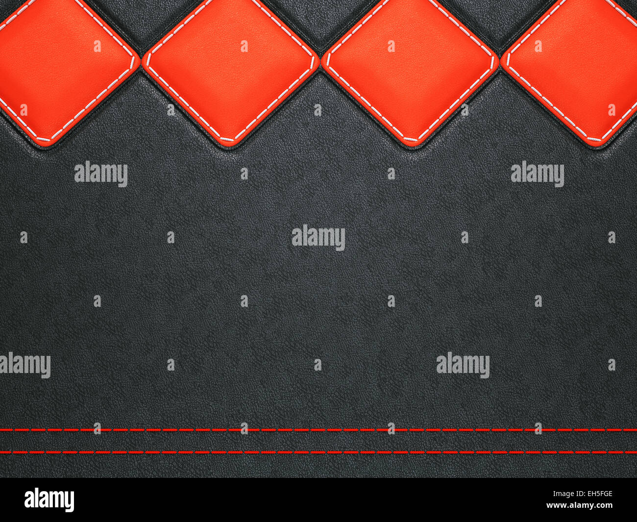 Leather background with red stitch and rhombuses (large resolution ...