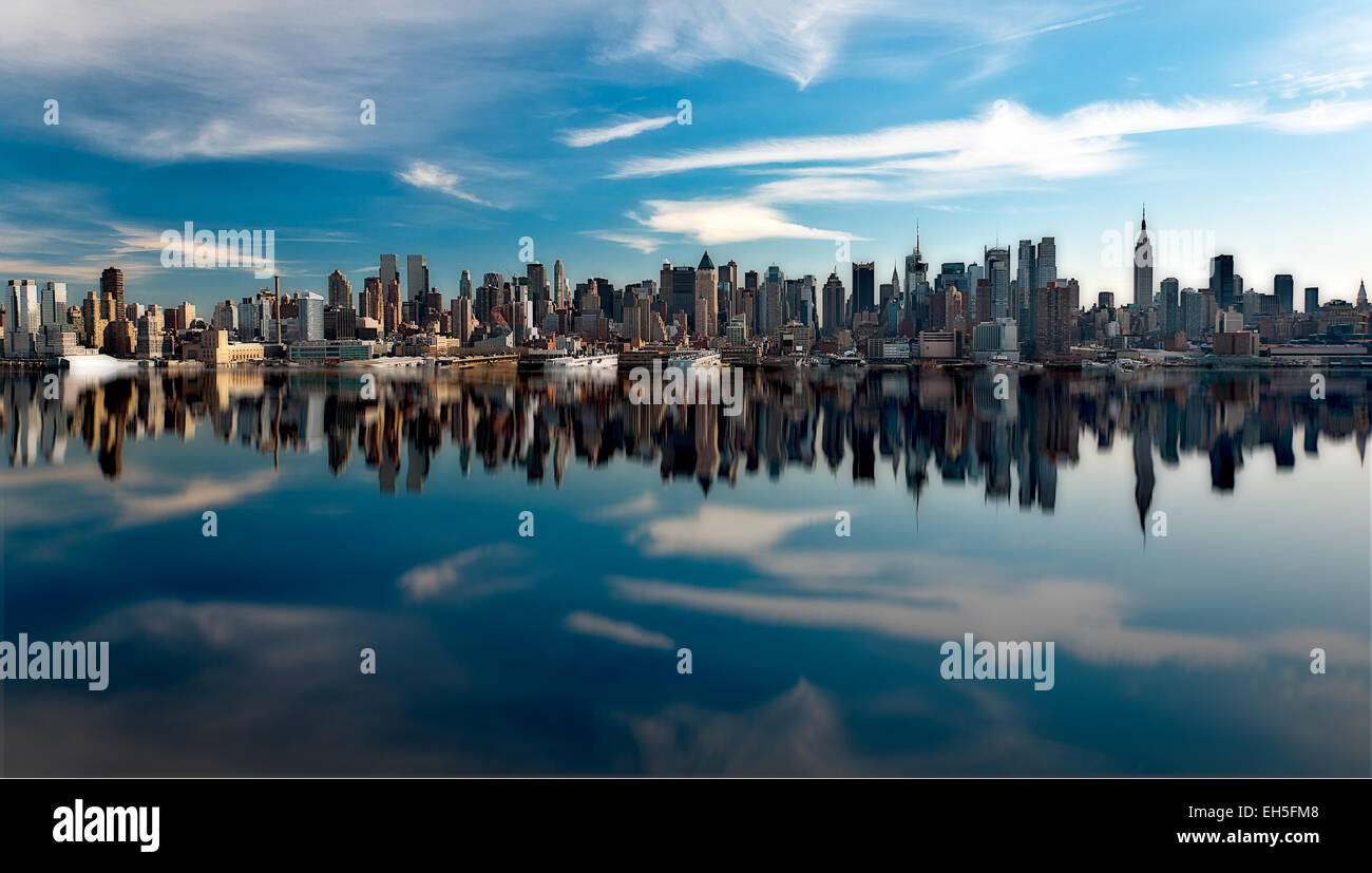 Manhattan panoramic Skyline, New York city Stock Photo - Alamy