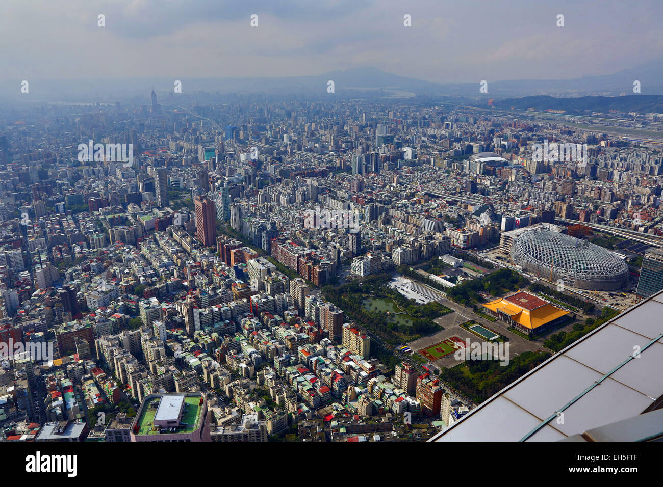 Aerial general city skyline view, Taipei, Taiwan Stock Photo - Alamy