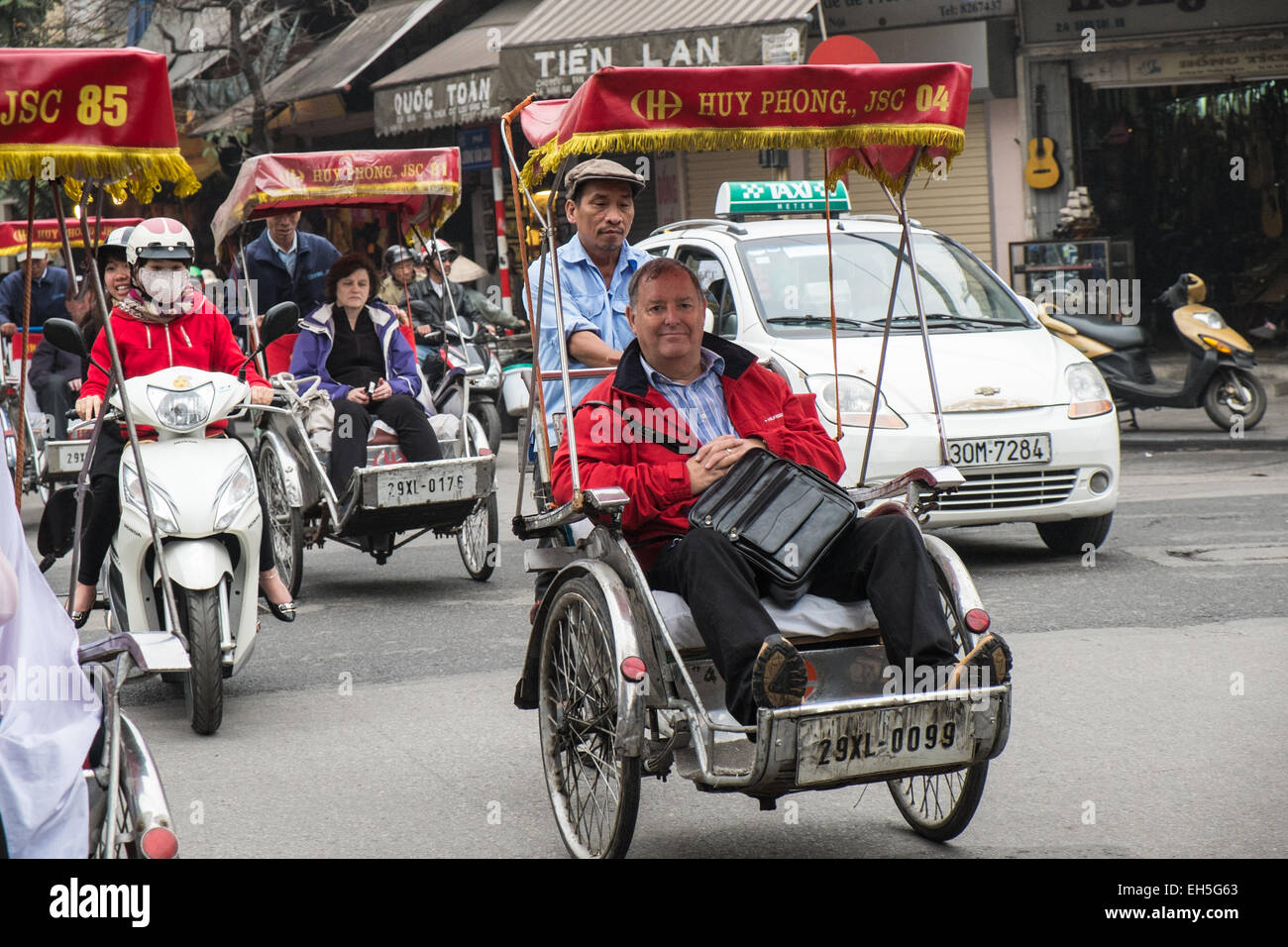 Vietnam tour rickshaws hi-res stock photography and images - Alamy