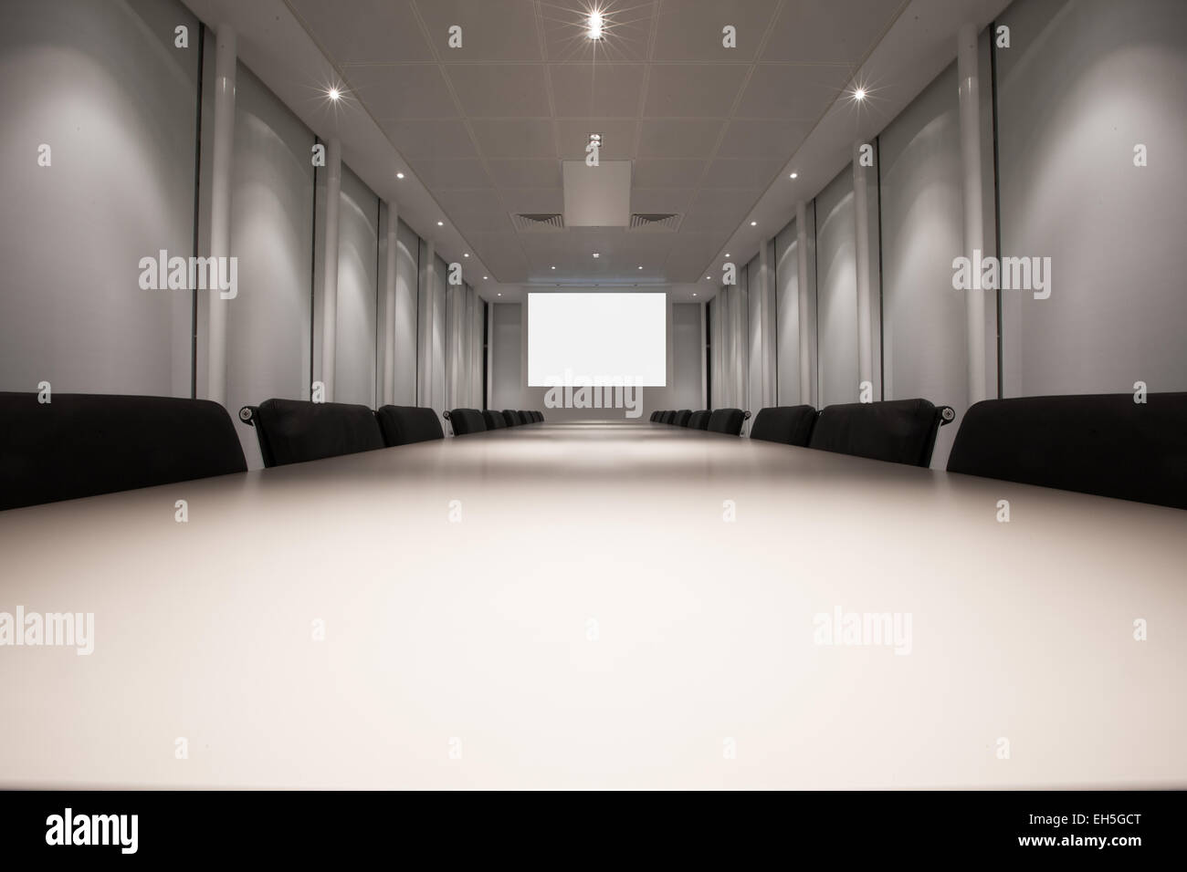 Empty Boardroom ready for presentation Stock Photo - Alamy