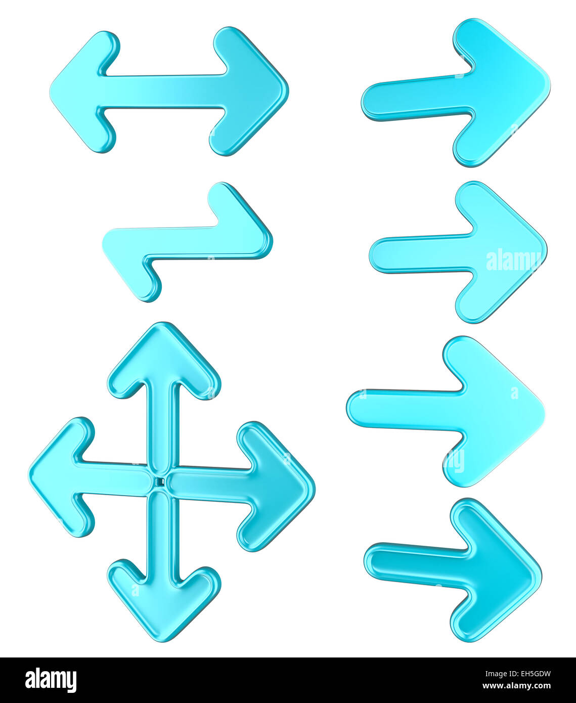 White arrows blue background hi-res stock photography and images - Alamy