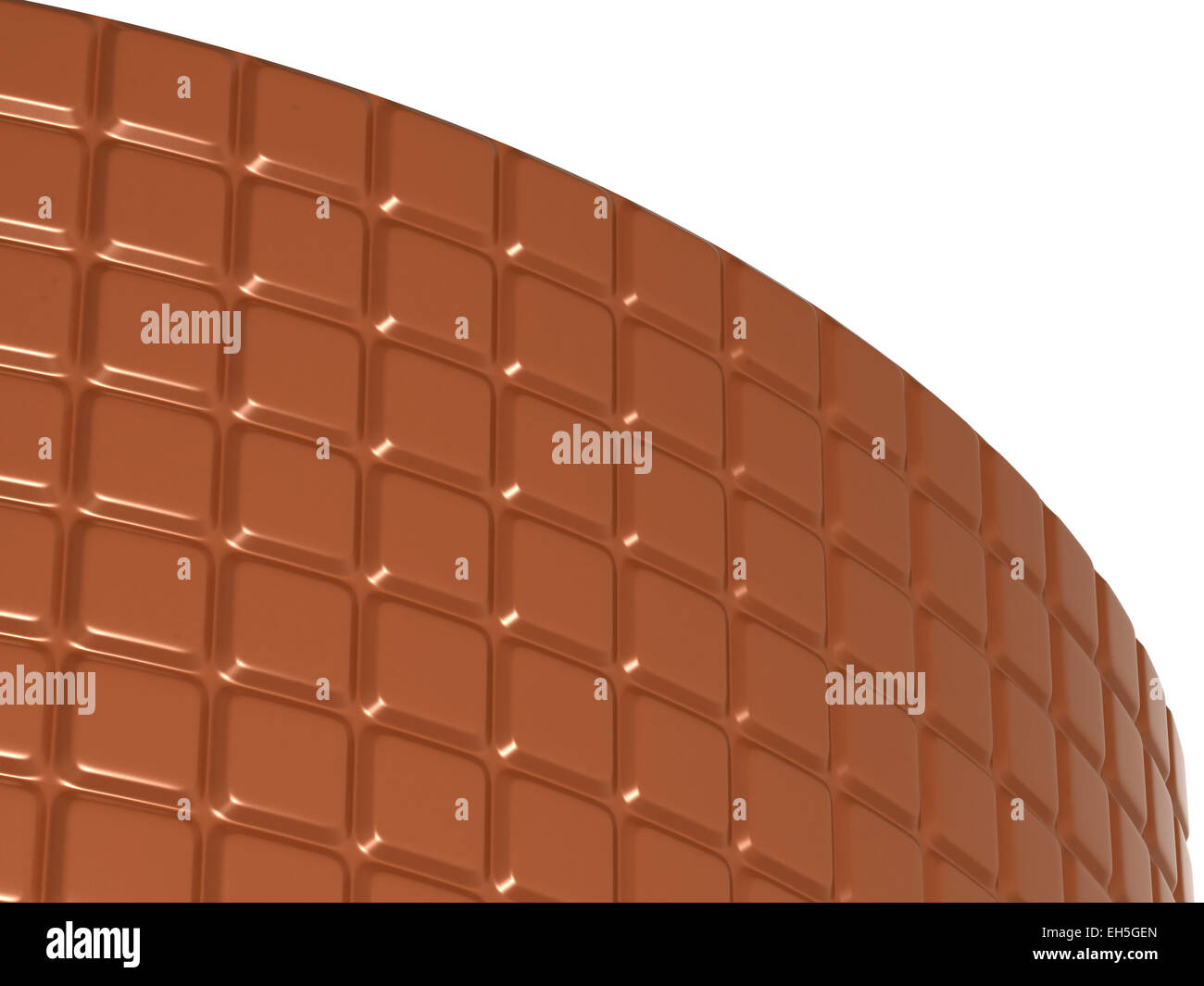 Large curved chocolate bar isolated on white Stock Photo - Alamy