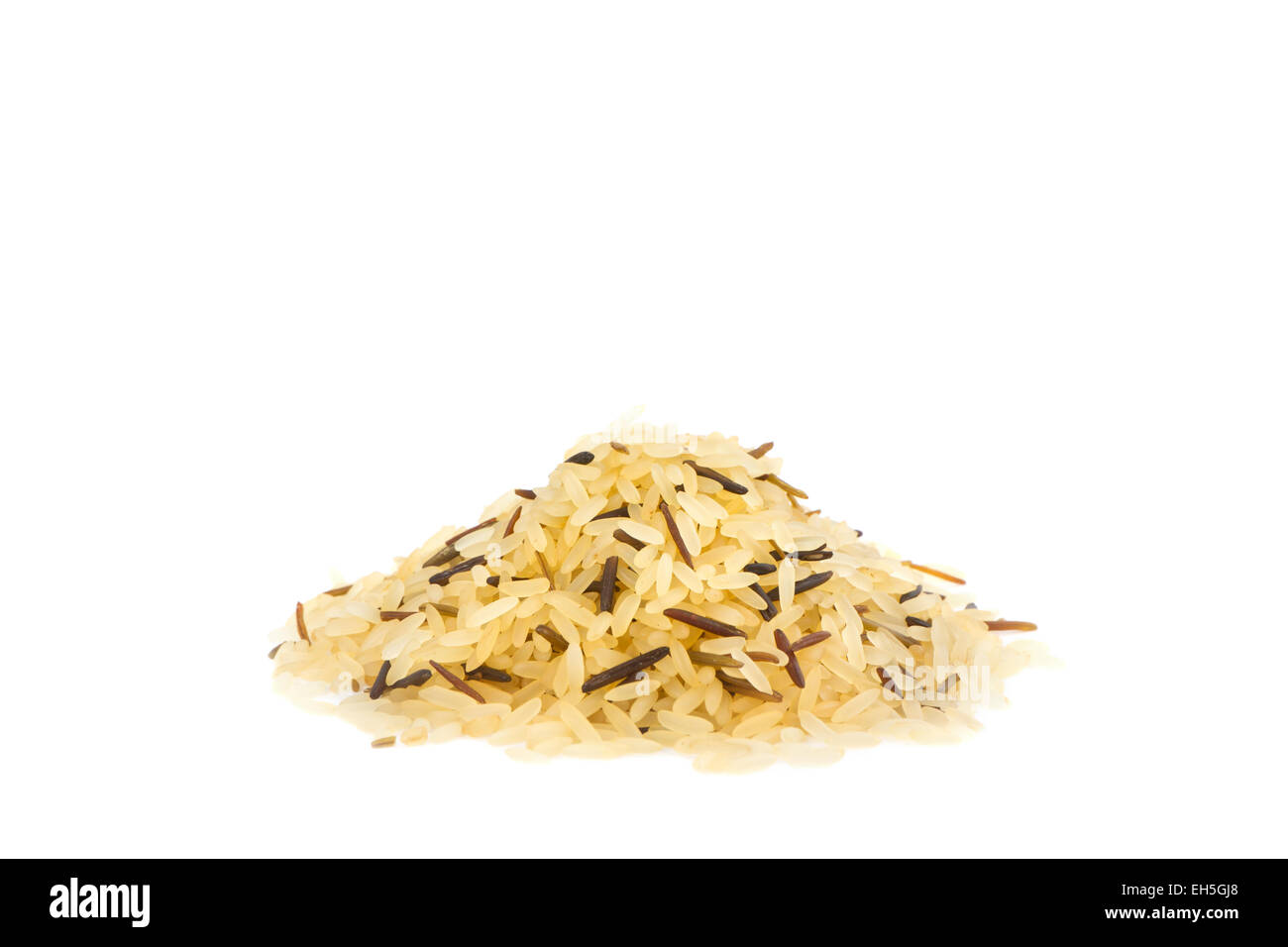 Raw and organic natural rice on white background Stock Photo - Alamy