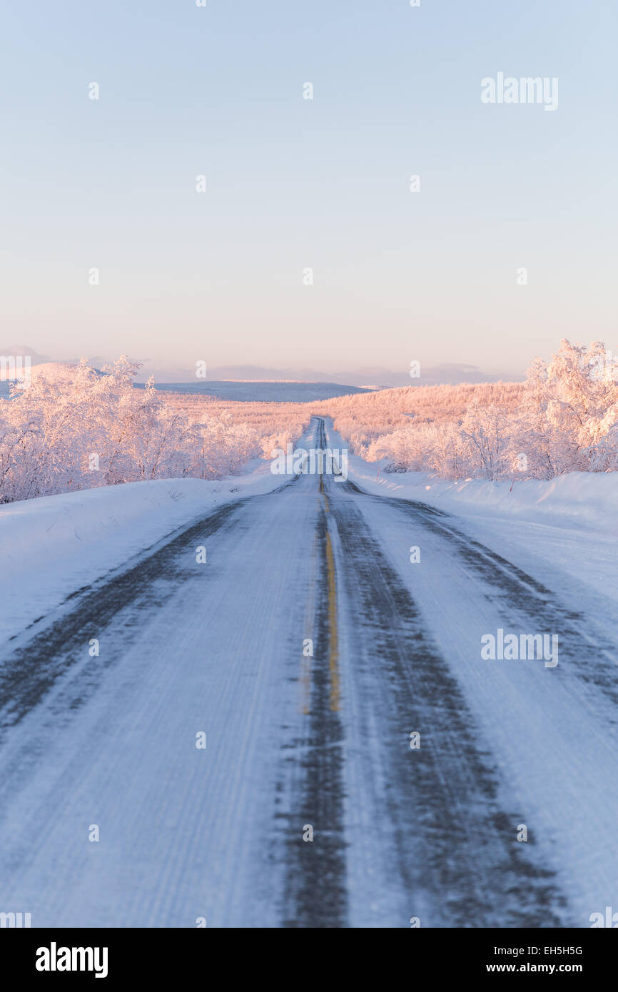Lappland road hi-res stock photography and images - Alamy