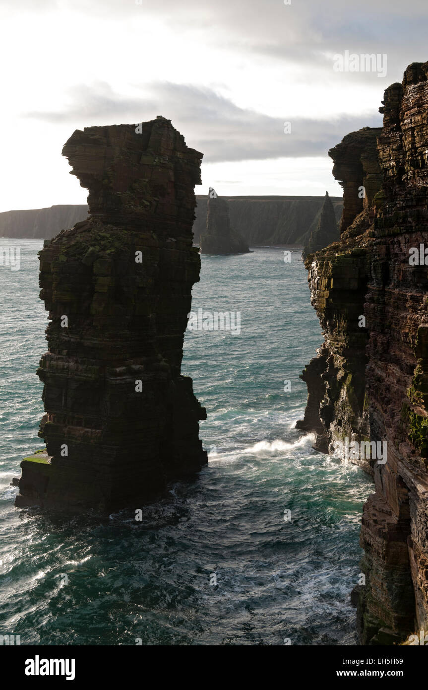 Sea stack off Duncansby Head, near John o'Groats, Caithness, Scotland ...