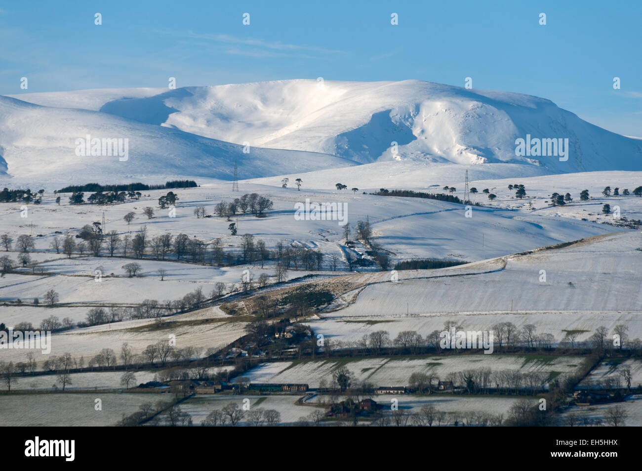 Ben Wyvis (1046m) in winter, Inverness-shire, Scotland, UK Stock Photo ...