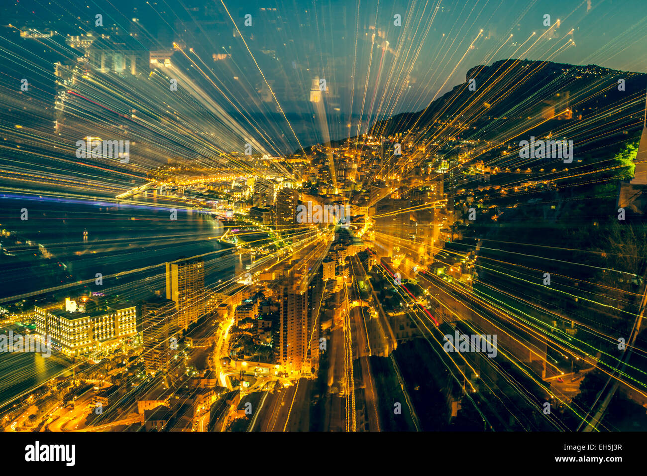 Futuristic radial blur background perspective Stock Photo - Alamy