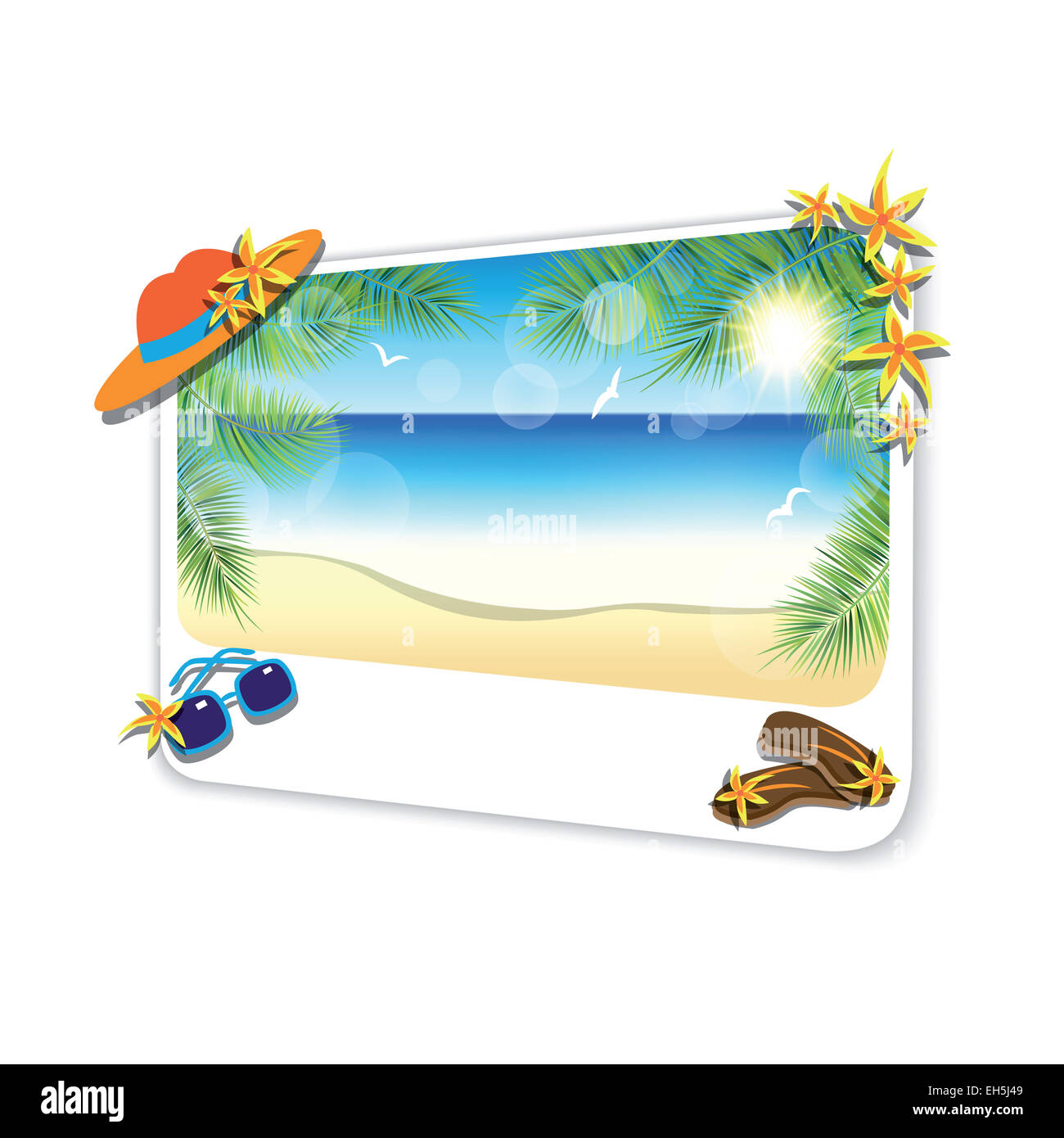 Idyllic tropical white sand beach Cut Out Stock Images & Pictures - Alamy
