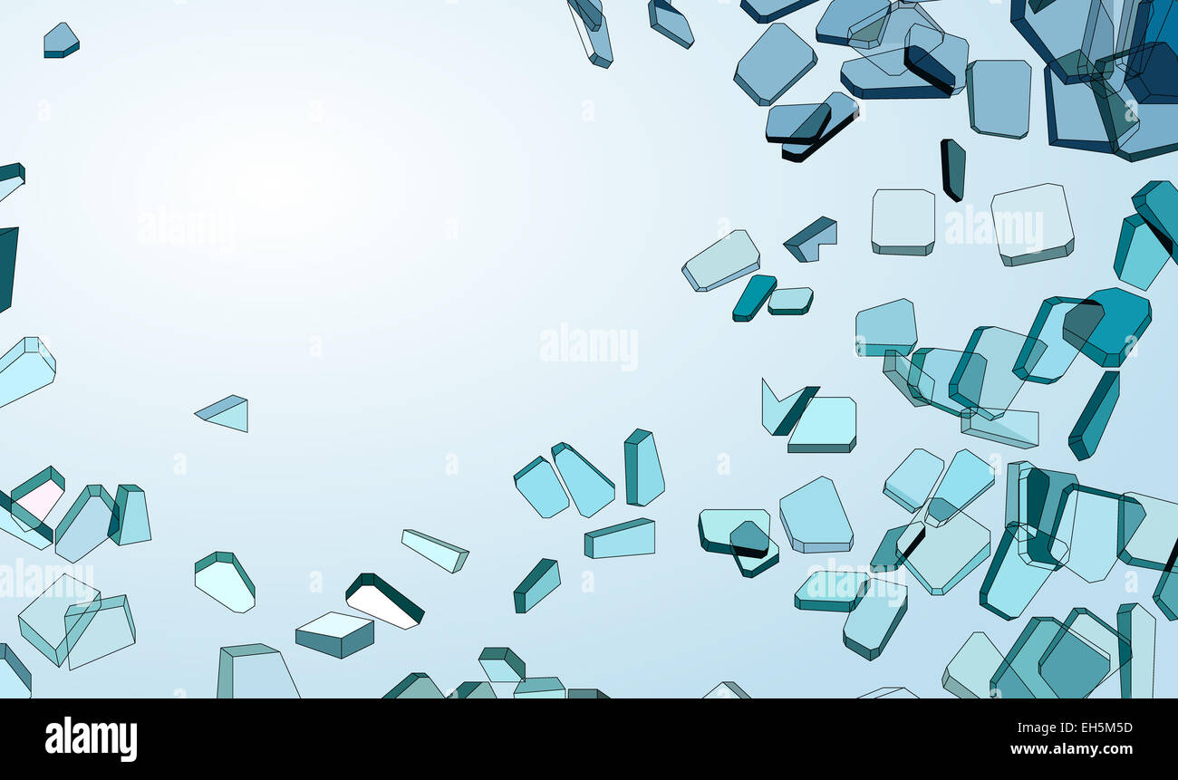 Shattered damaged pieces blue glass hi-res stock photography and images ...