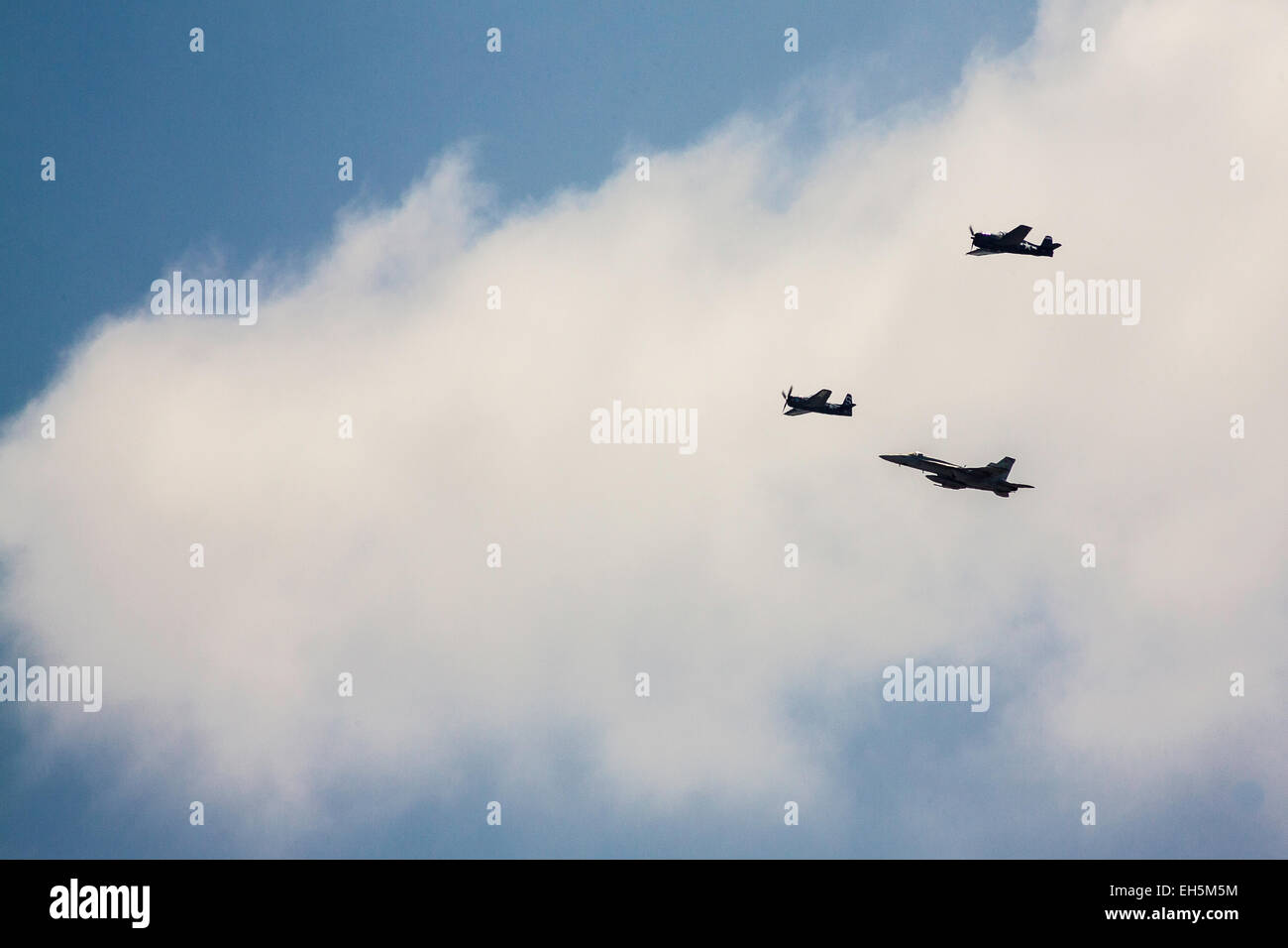 Three Navy Warbirds flying together at the 2011 Wings Over Camarillo ...