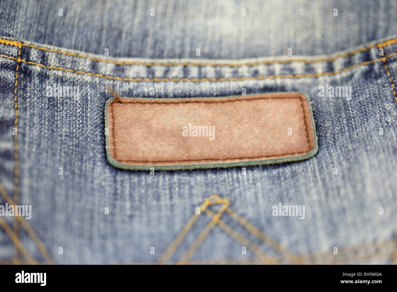 Focus on Label the back of the jeans Stock Photo - Alamy