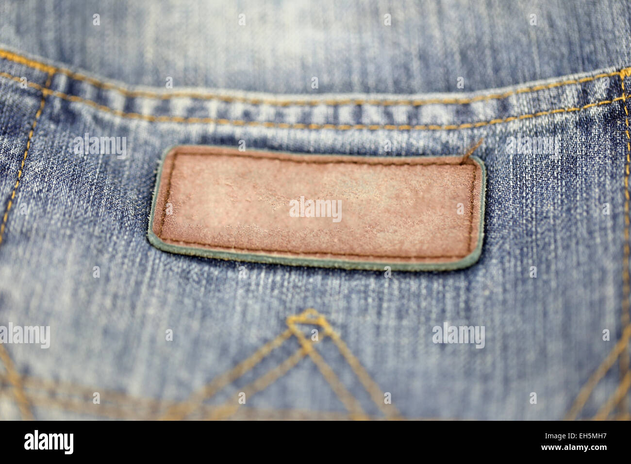 Focus on Label the back of the jeans Stock Photo - Alamy
