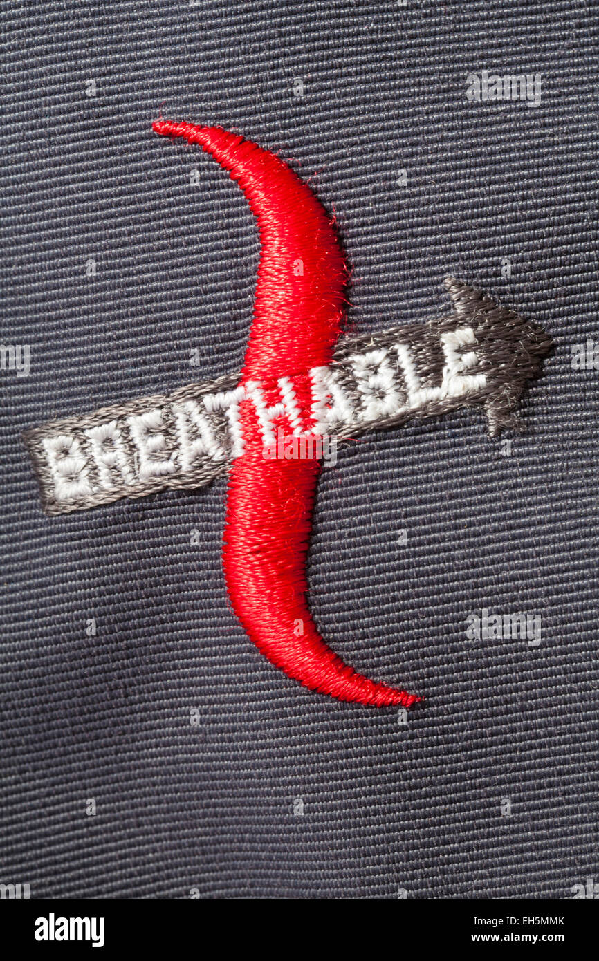 breathable symbol on clothing Stock Photo - Alamy