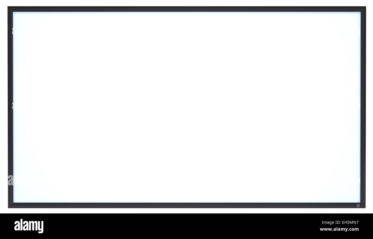 White blank screen monitor LSD Stock Photo - Alamy