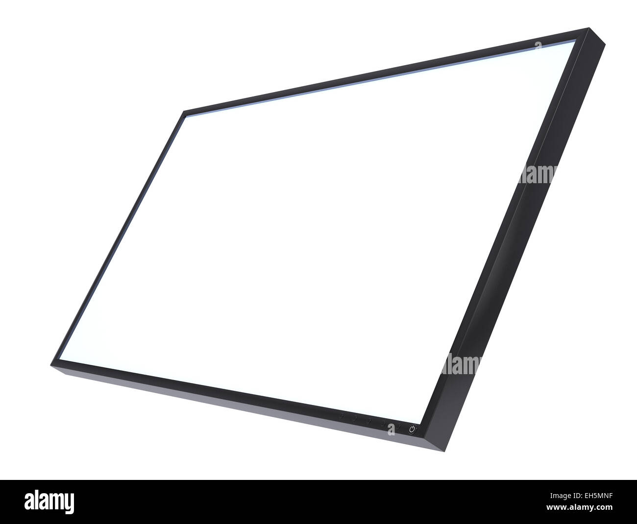 White blank screen monitor LSD Stock Photo - Alamy