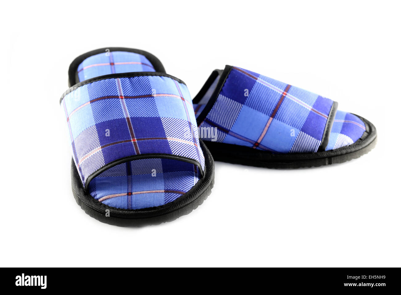Blue Slippers isolated on white background Stock Photo - Alamy