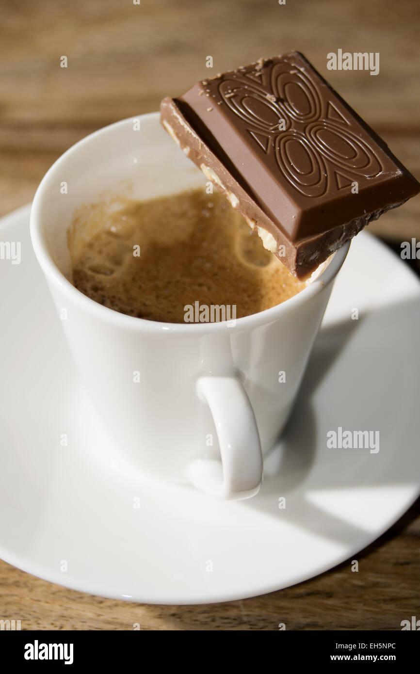 italian speciality: espresso coffee and milk chocolate Stock Photo - Alamy
