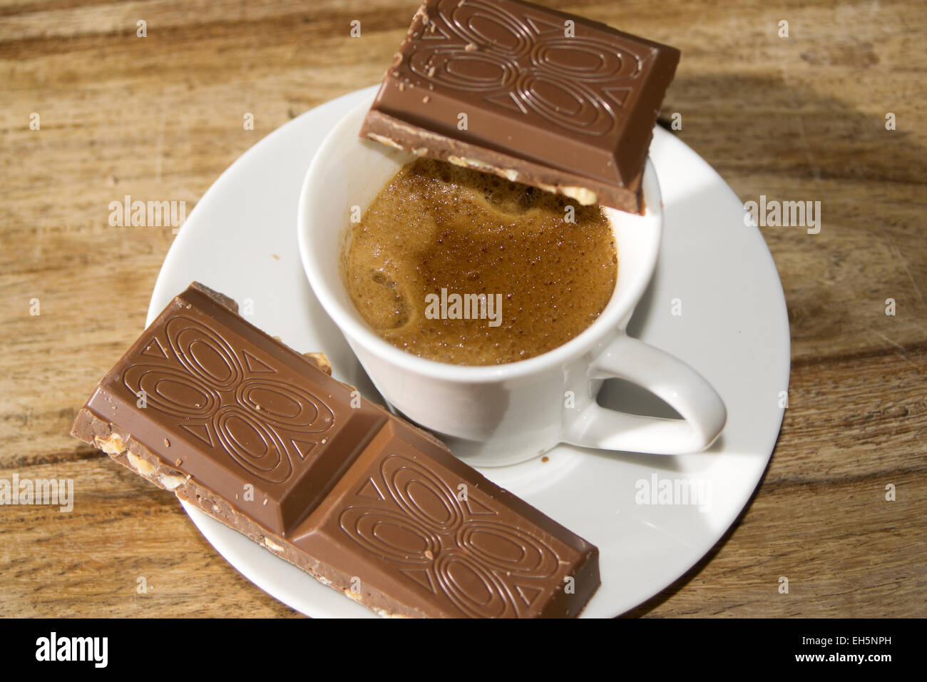 italian speciality: espresso coffee and milk chocolate Stock Photo - Alamy