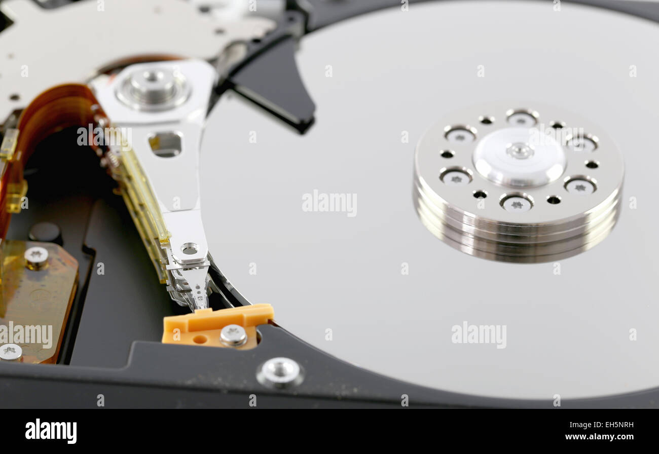 Black Hard disk in macro style for technology background Stock Photo ...