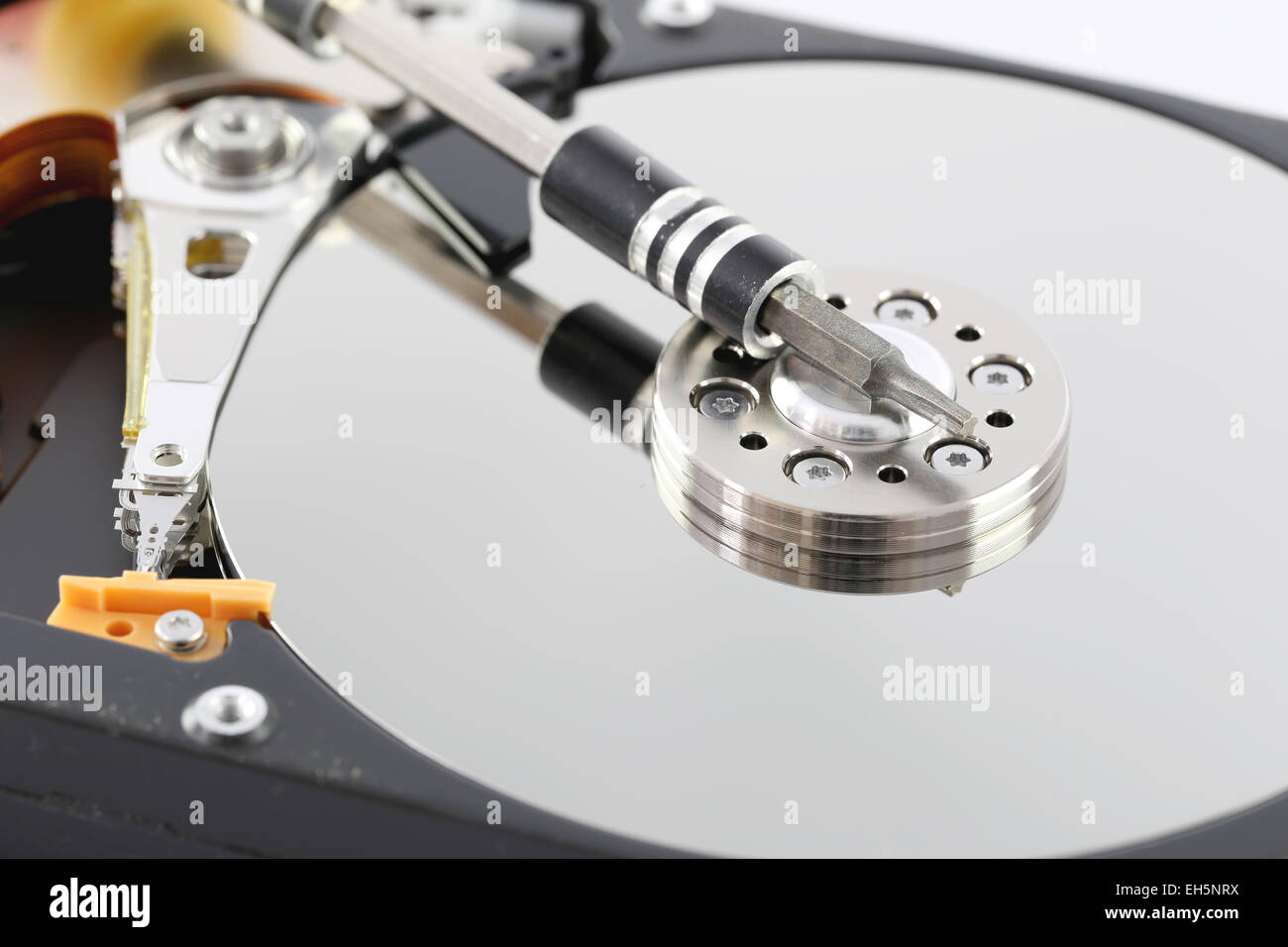 Black Hard disk in macro style for technology background Stock Photo ...