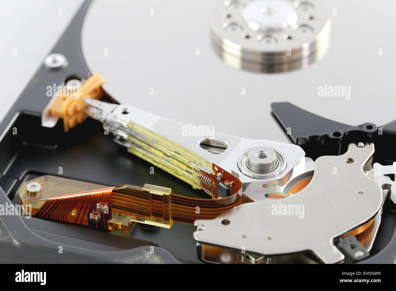 Black Hard disk in macro style for technology background Stock Photo ...