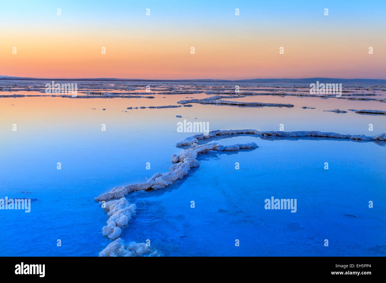 Sunset on Tuz Golu Stock Photo - Alamy