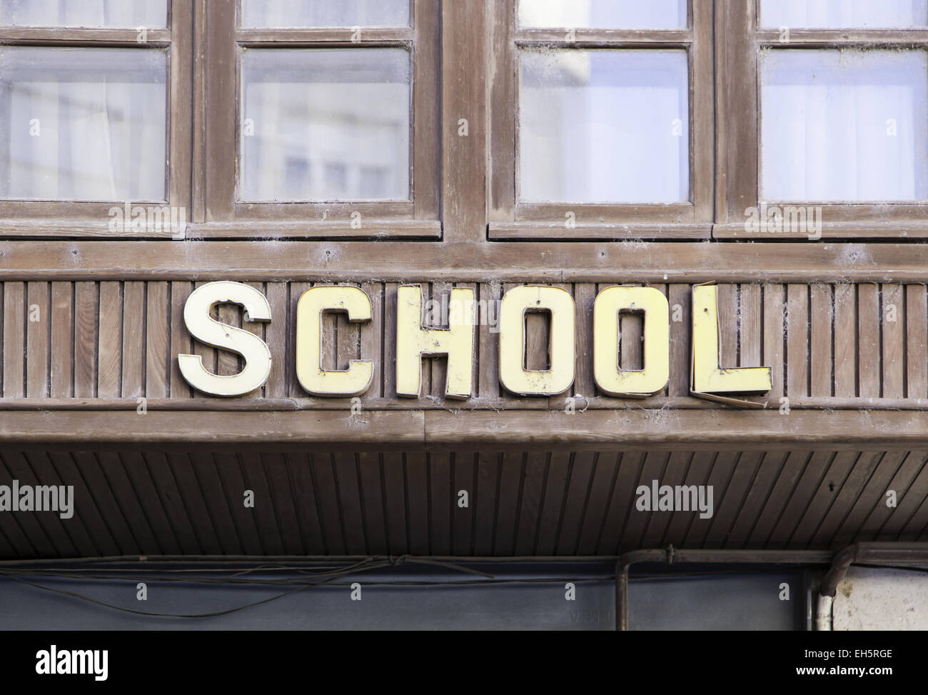 Signal School, detail of a signal information, education Stock Photo ...