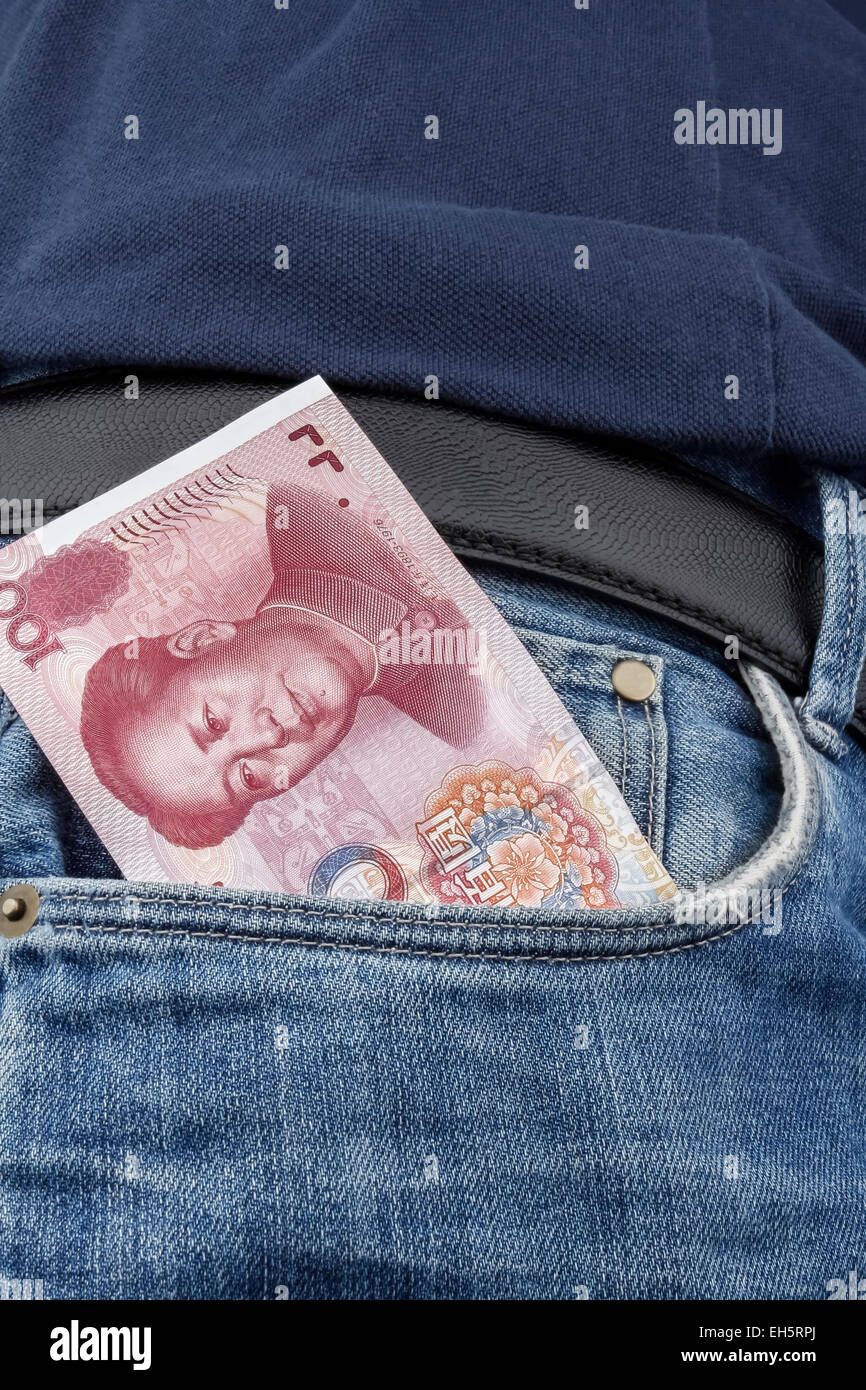 100 yuan bill hi-res stock photography and images - Alamy
