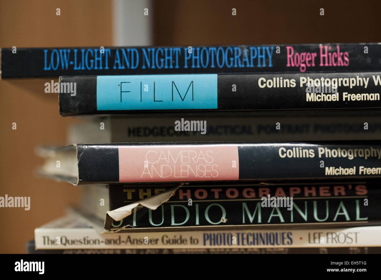 Stack of Photography books Stock Photo - Alamy