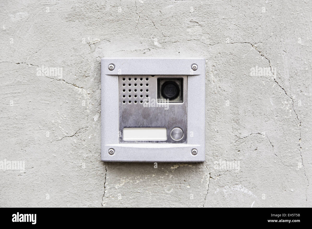 Intercom modern, detail of a communication device Stock Photo - Alamy