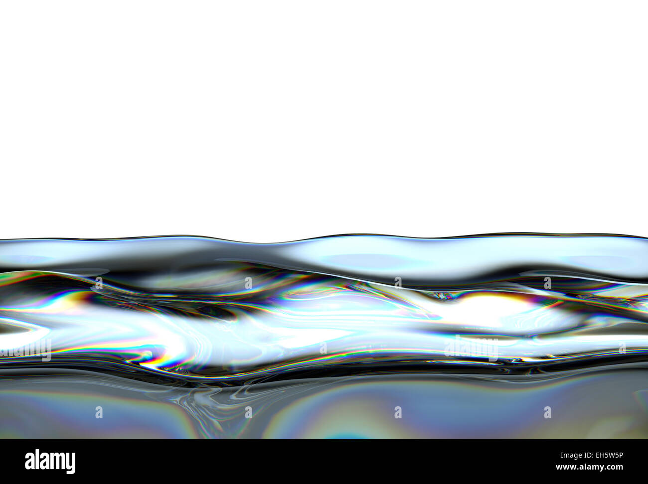 Oil or gasoline waves with oily pattern isolated on white Stock Photo ...